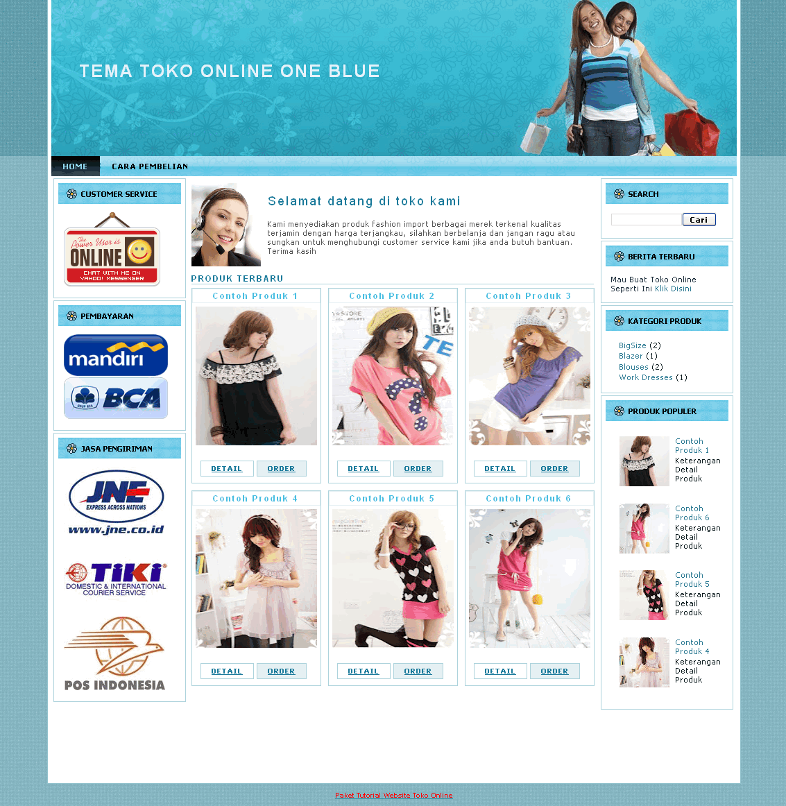 Agen Shopping Online: Paket Tutorial Website Toko Online