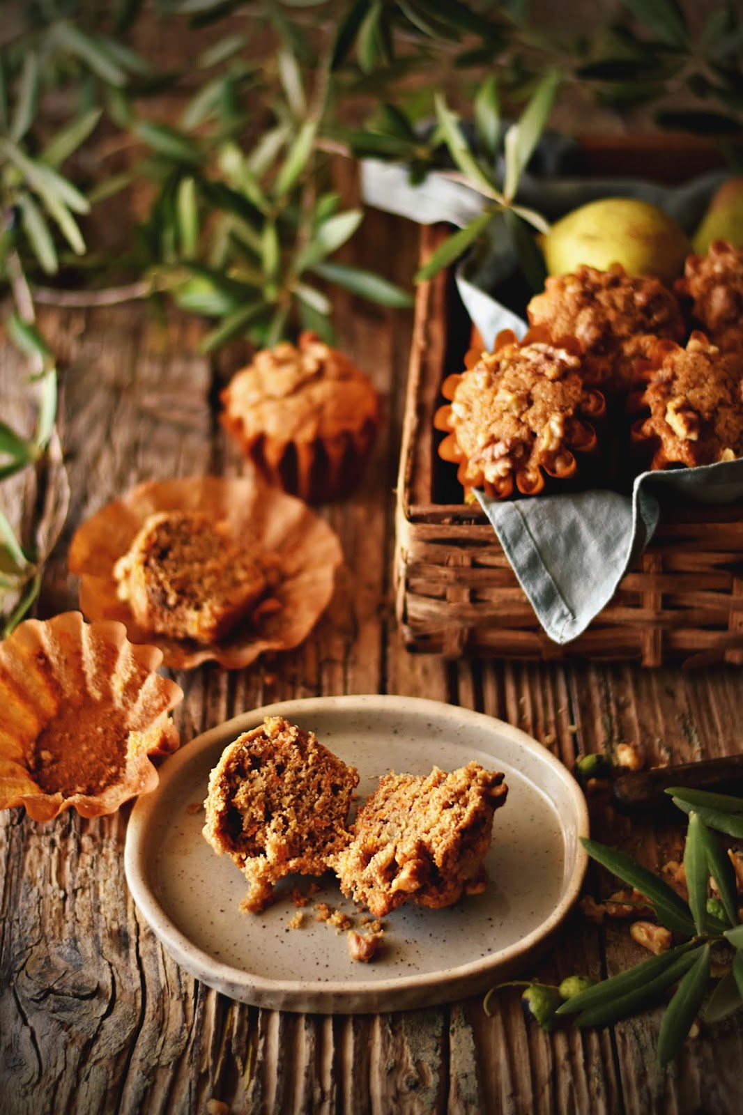 Sweet Gula: Muffins Integrais de Pera e Cenoura