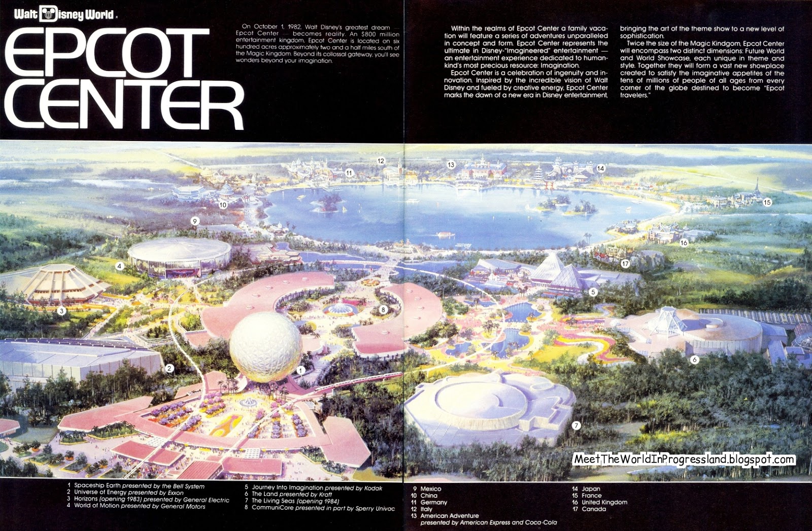Meet The World: EPCOT Center Pre-Opening Items: Commemorative Ticket ...