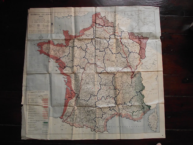 La Resistance Francaise: Carte de France occupée de 1943