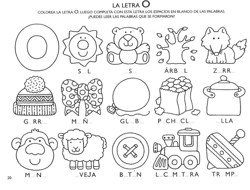 Fichas para trabajar y colorear las vocales | Materiales Educativos ...