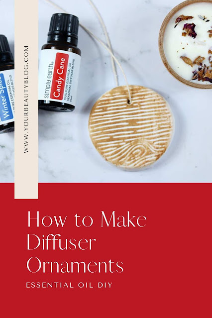 How to Make Diffuser Ornaments WIth Air Dry Clay - Everything Pretty