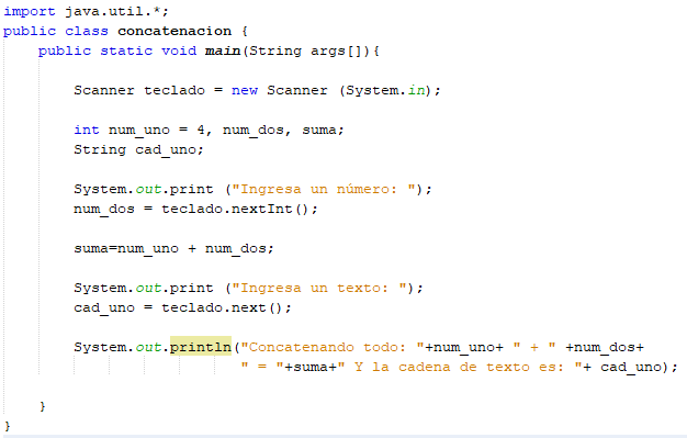 Concatenación en Java