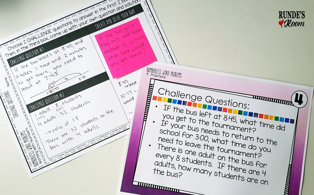 Numberless Word Problems | RUNDE'S ROOM