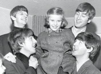 Meet the Beatles for Real: Cute little girl with 4 cute guys