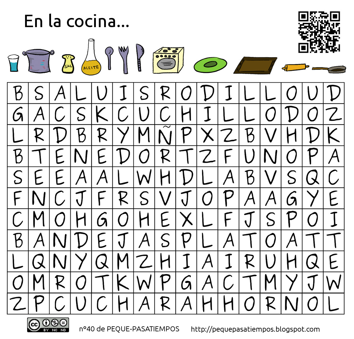 Peque-pasatiempos: Sopas de letras