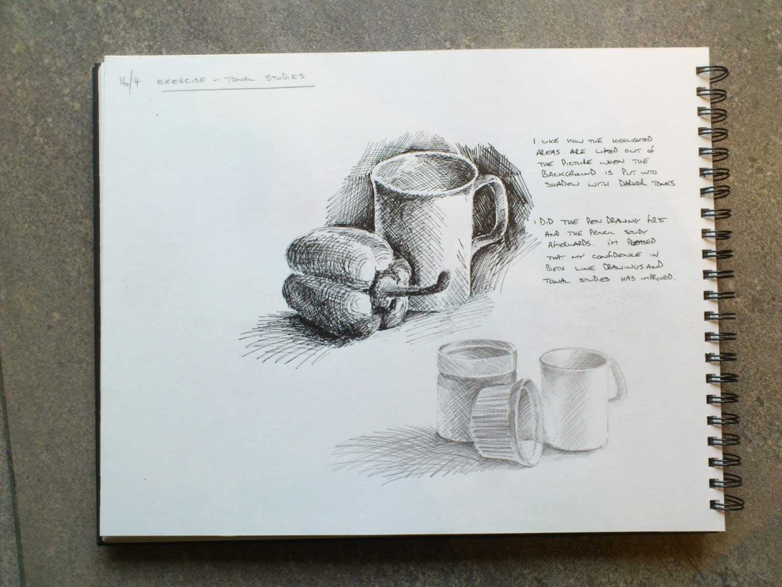 Stu's OCA Drawing 1 - Drawing Skills: Project - Tone and Form