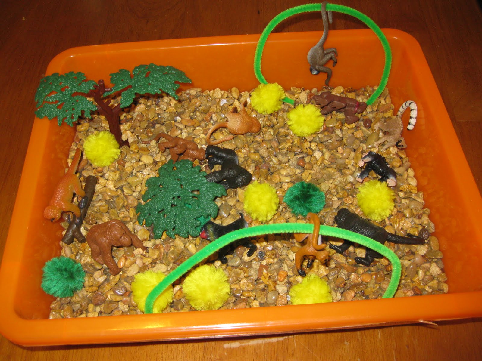 Nursery Rhymes and Fun Times: Tot School Preview: Monkey Sensory Bin