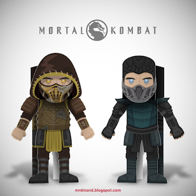 Dmand: Mini Papercraft: Mortal Kombat papertoys