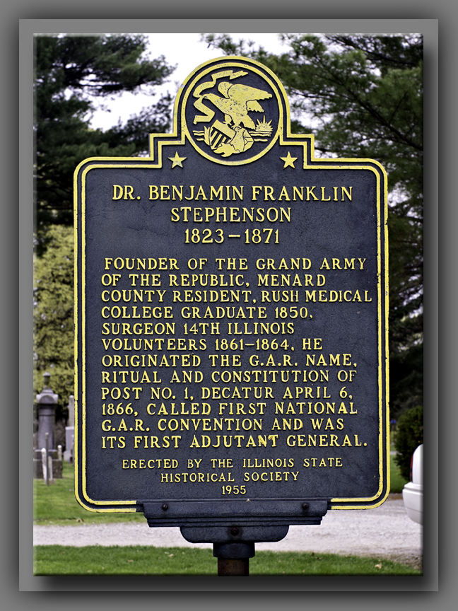 Coulterburg, USA: Day 131 Dr. Benjamin Franklin Stephenson - founder of GAR