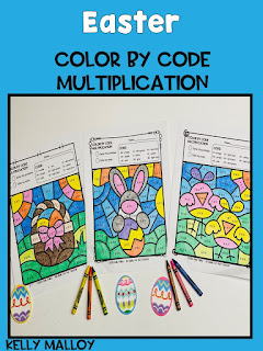 An Apple For The Teacher: Easter Color By Number Worksheets
