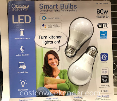 Feit Electric 60w WiFi Smart Bulbs (2 pack) | Costco Weekender