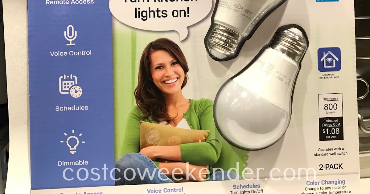 Feit Electric 60w WiFi Smart Bulbs (2 pack) | Costco Weekender