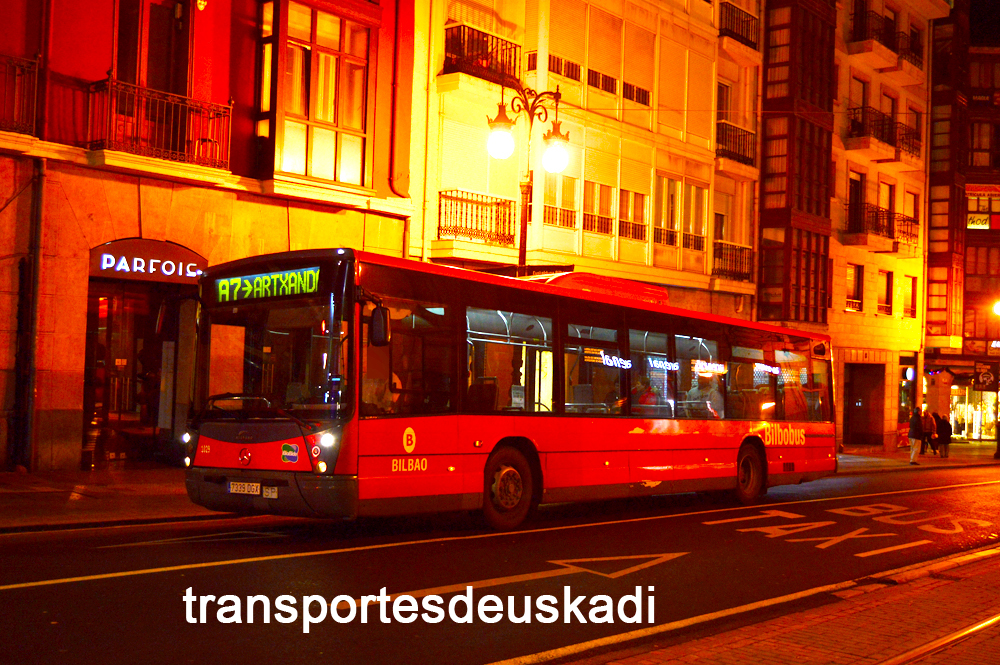 Transportesdeuskadi: Línea A7 de Bilbobus: Un autobús a uno de los ...