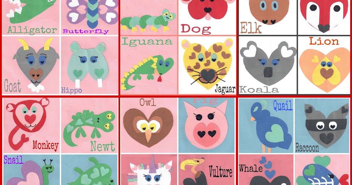 Dominic and Bianca's Projects: Heart Animal Alphabet