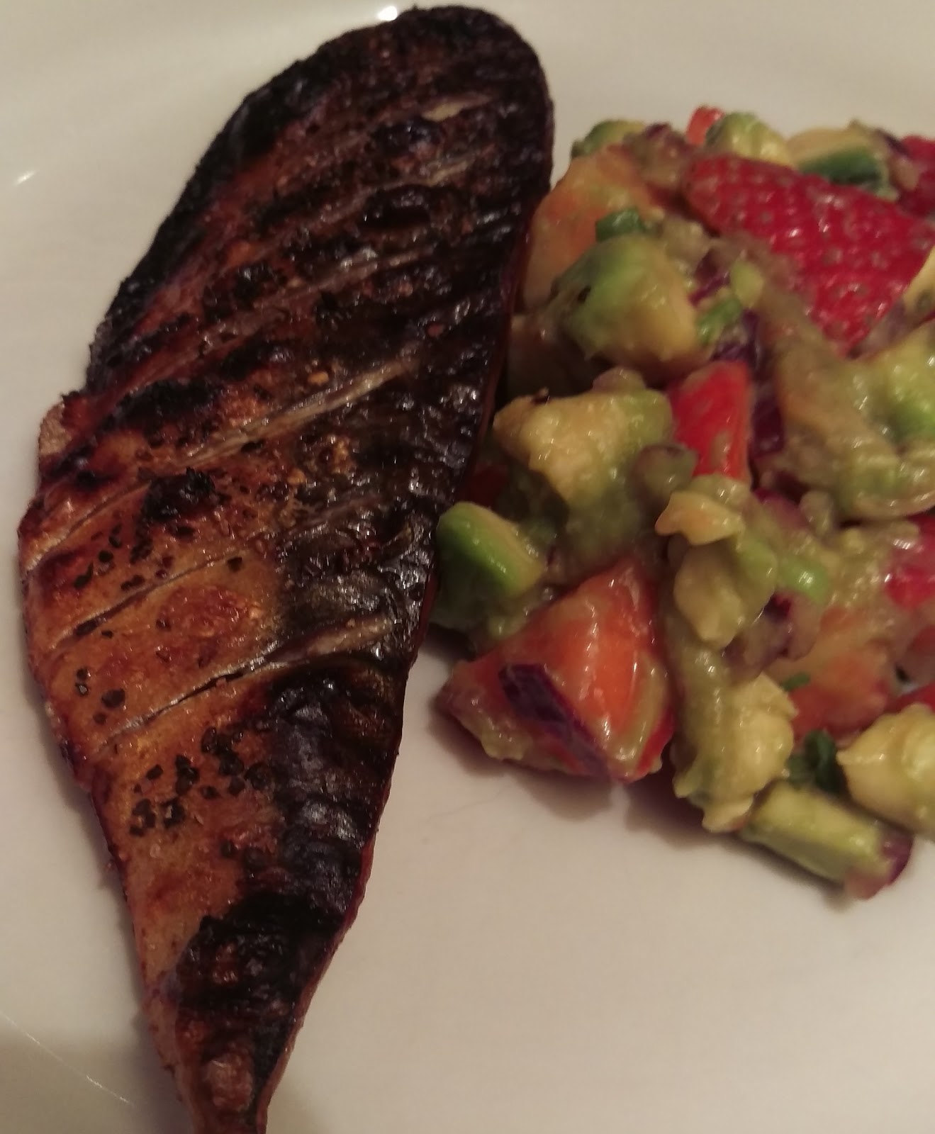 Jules' Dinner Table: Grilled Mackerel with Strawberry & Avocado Salsa