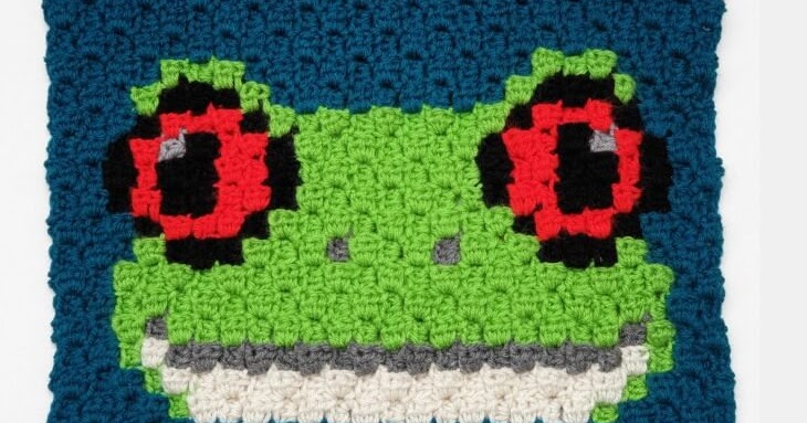 My Hobby Is Crochet: Red-eyed Tree Frog C2C Square - Wildlife Graphghan ...