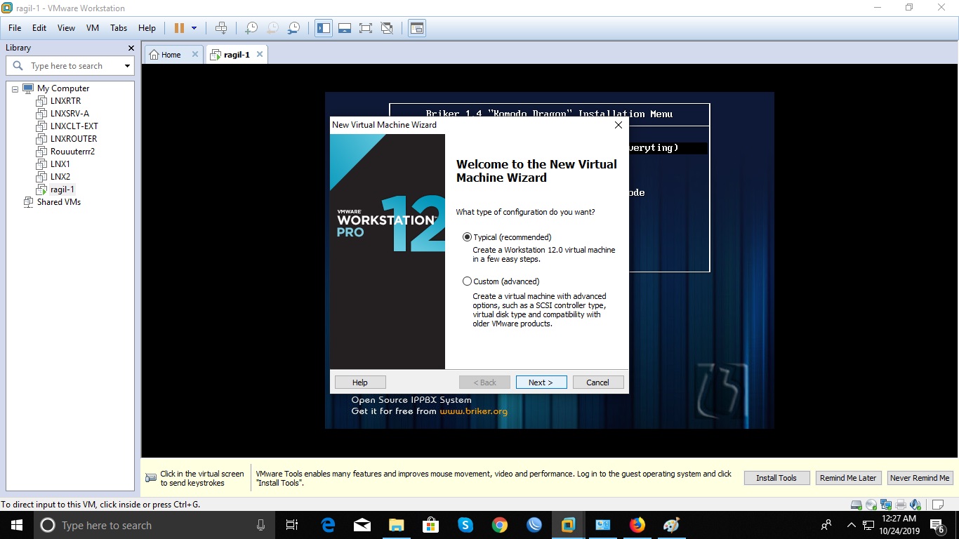 Instalasi dan Konfigurasi Briker pada VMWare