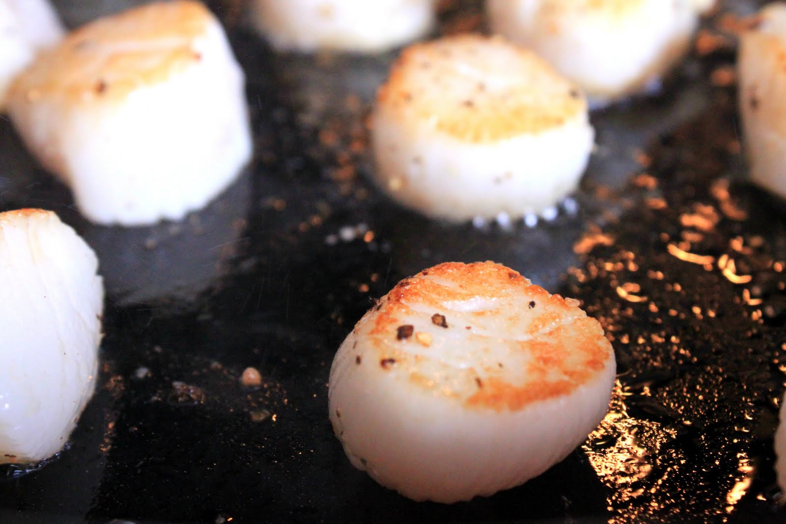 Fast and Easy Seared Sea Scallops with Cherry-Tarragon Sauce - A Feast ...