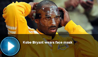 RedSparks Media: Kobe Bryant wore a protective mask for his broken nose.