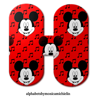 M. Michielin Alphabets: RED MICKEY FACES MUSIC NOTES TEXTURE ALPHABET ...