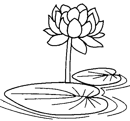 Sekitar Kawasan Sekolah: Gambar Outline_Bunga Pokok