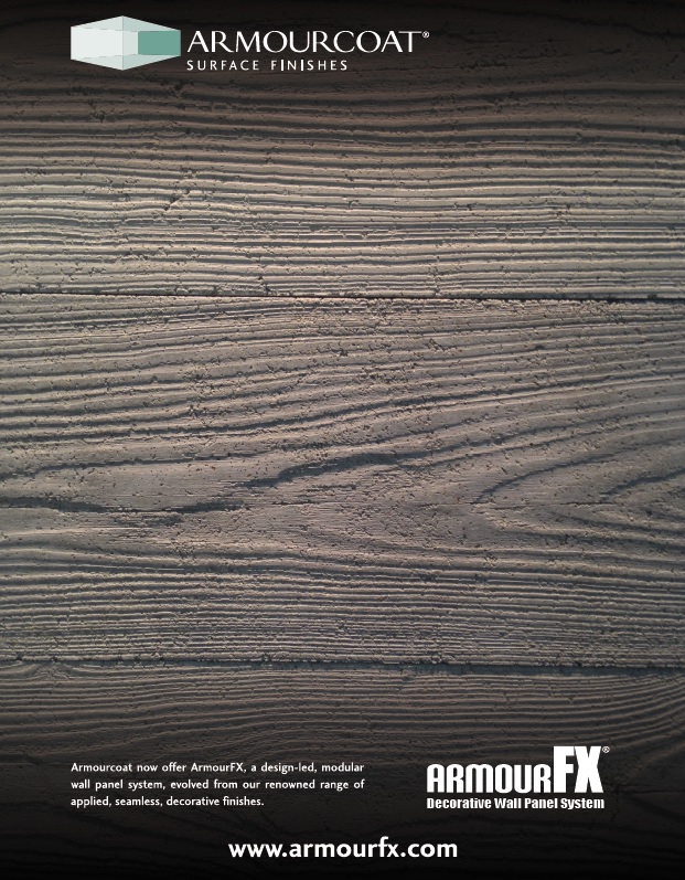 Armourcoat Surface Finishes: ArmourFX 'timber' effect panels