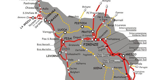 Cartina Treni Toscana | Cartina
