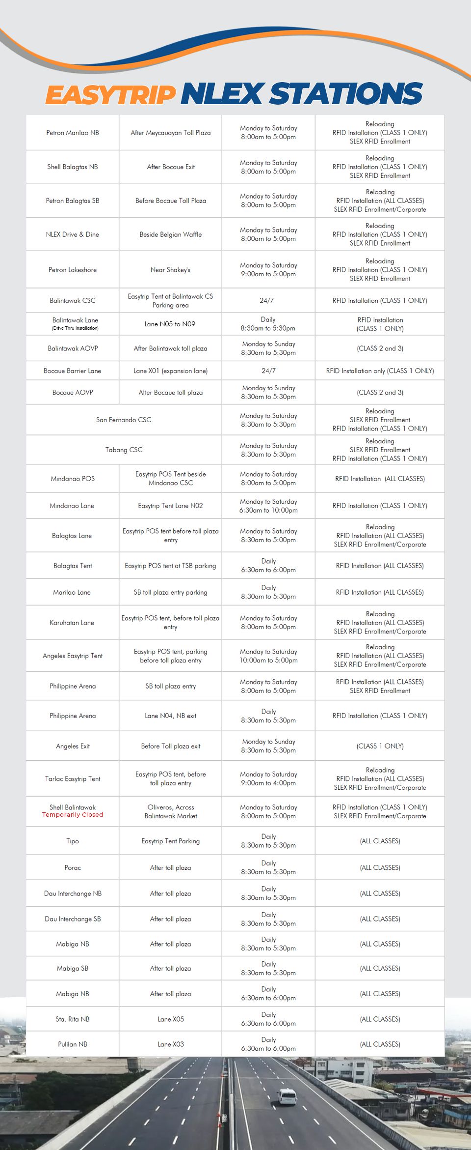 Autosweep and Easytrip RFID tags Installation Sites + Online ...