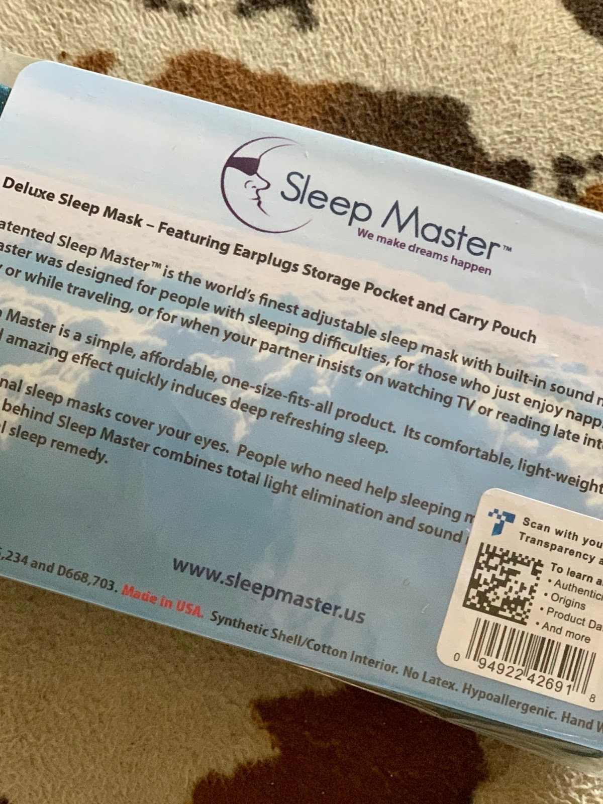 Make Dreams Happen with the Sleep Master Deluxe Sleep Mask