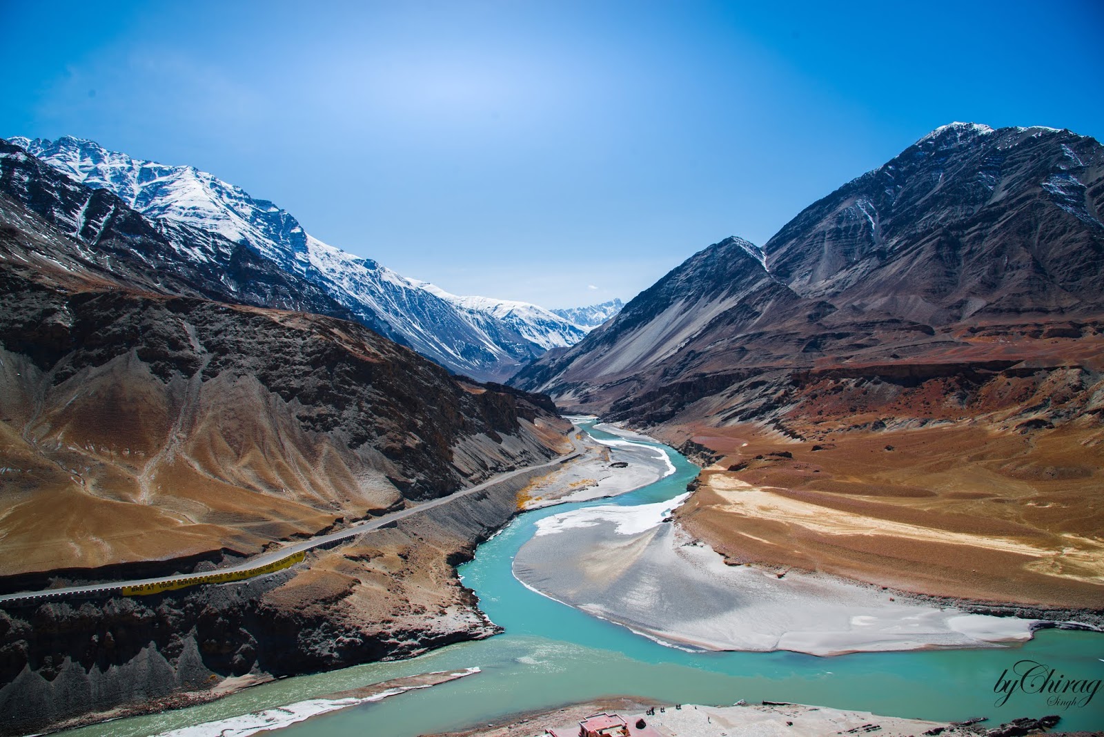 Sangam Valley, Confluence of rivers Indus and Zanskar | Chirag Singh