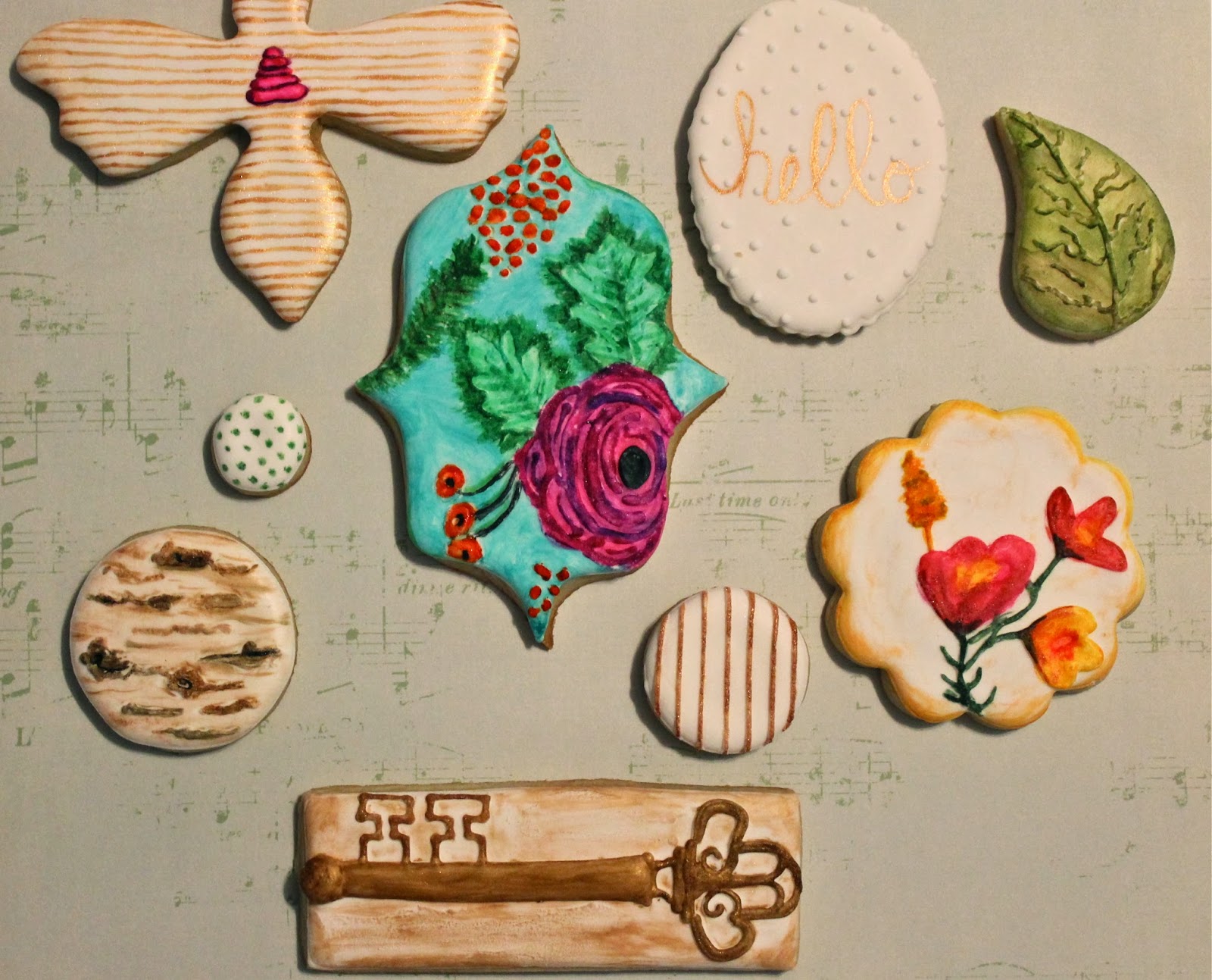 Sugar Bea's Blog: Secret Garden Cookies {Hand Painted}