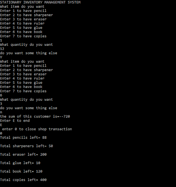 THE STOCK INVENTORY MANAGEMENT PROGRAM - C++programming