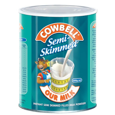 Semi-skimmed Tin Milk Powder - 400g by Cowbell - Grocery Products Ghana ...