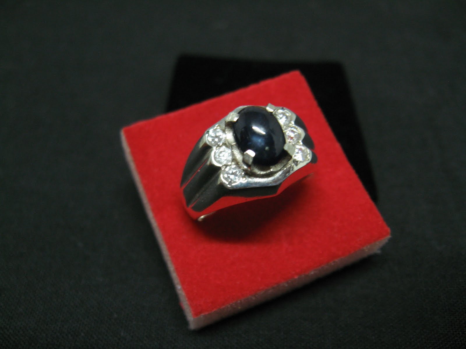 BATU PERMATA SYURGA: Cincin Batu Permata Nilam Biru ( SOLD ) Kod CN01