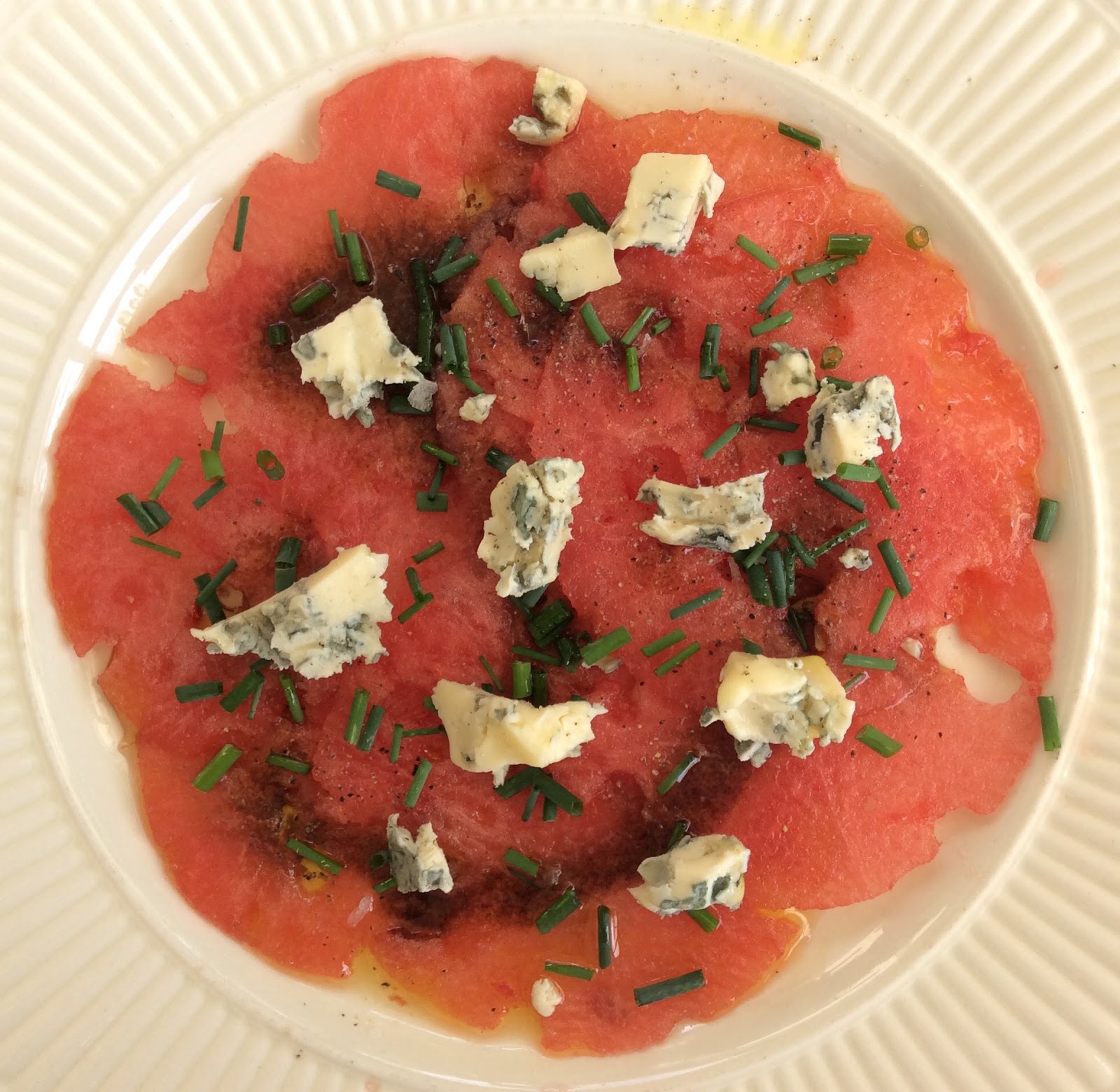 simple food, looking good: Carpaccio of watermelon