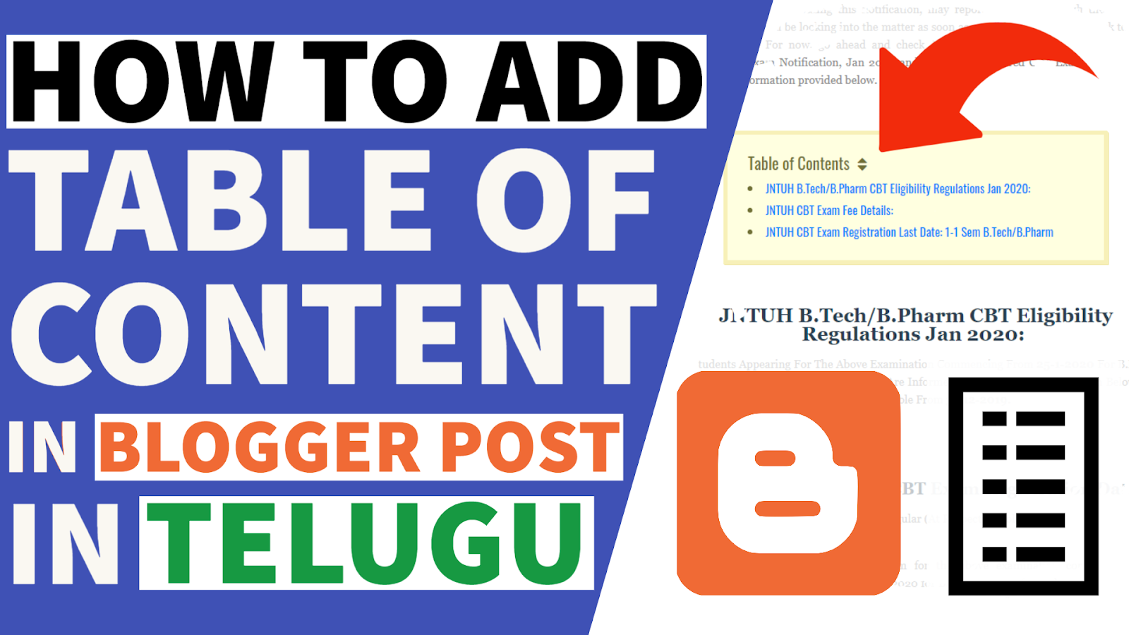 How To Add Automatic Table of Contents in Blogger Post