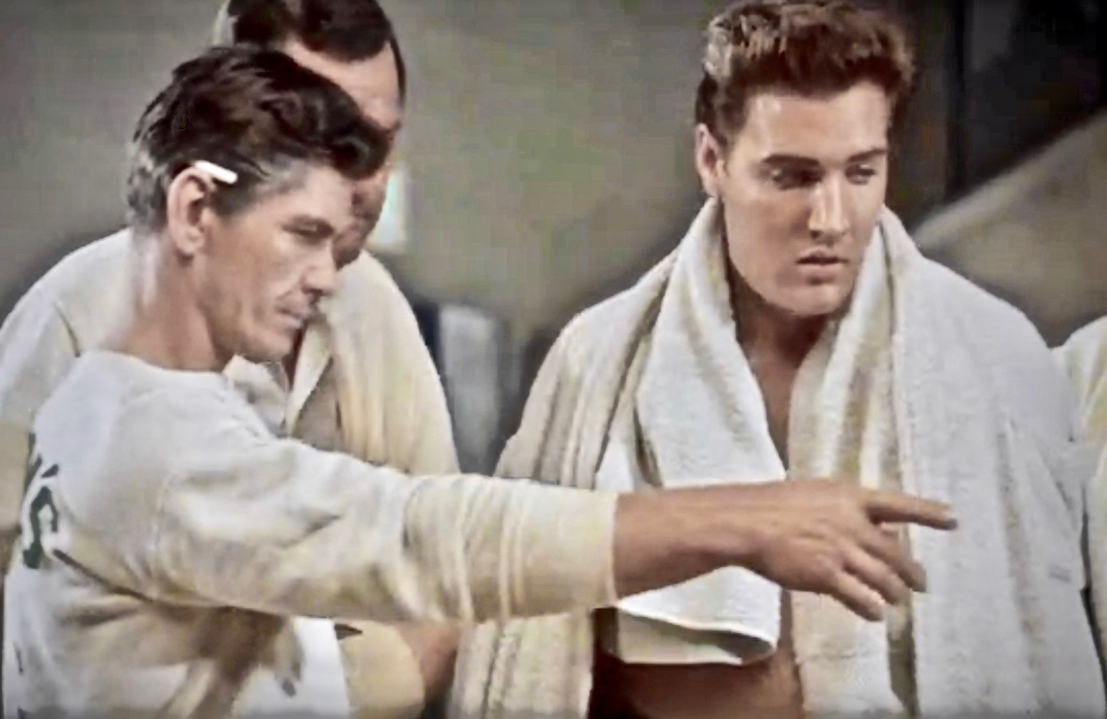 cult film freak: CHARLES BRONSON TRAINING ELVIS PRESLEY IN 'KID GALAHAD'