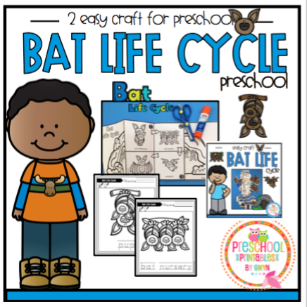 Bat Life Cycle Crafts 2 ~ Preschool Printables