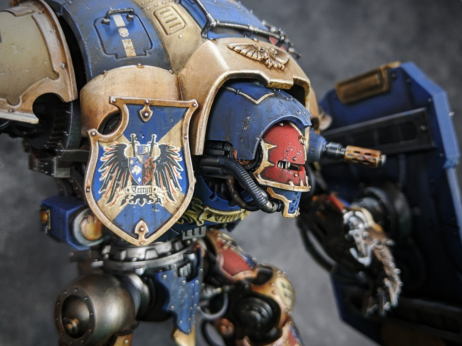 Necron Army Work in Progress pics: House Terryn Imperial Knight Done!