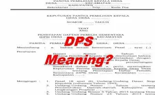 DPS, DPTB, dan DPT dalam Pilkades | FORMAT ADMINISTRASI DESA