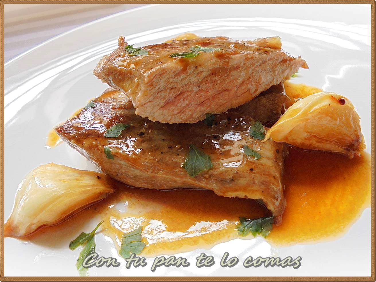 SECRETO DE CERDO IBÉRICO AL AJILLO