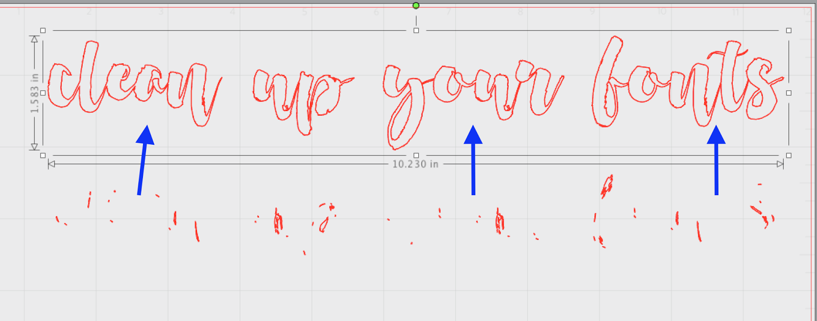 Quick Trick to Make Script and Brush Fonts More Silhouette Cut Friendly ...