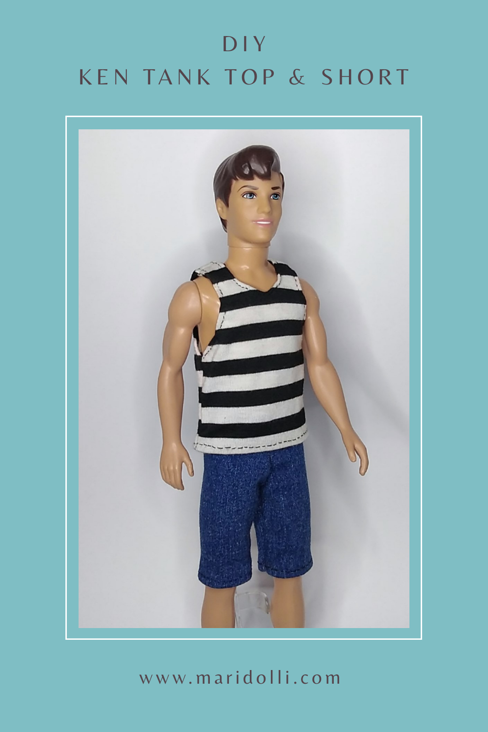 Simple Tank Top And Short For Ken - Maridolli