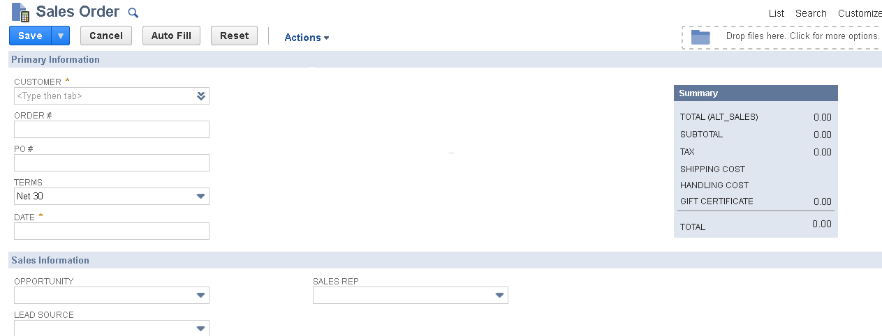 Netsuite Sales Order and Details