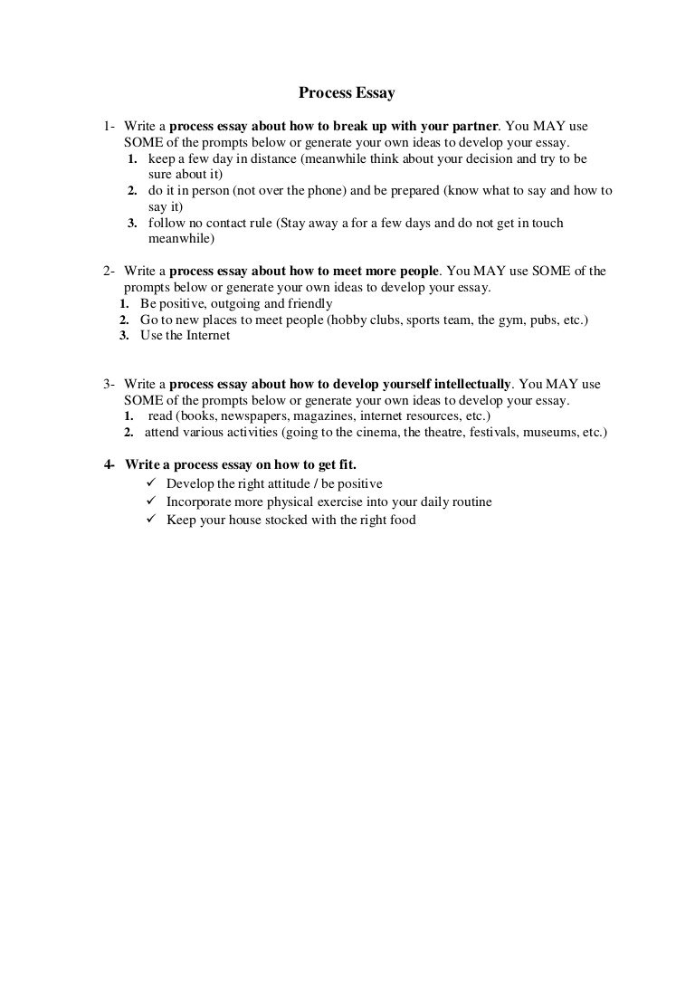essay examples: Process Essay