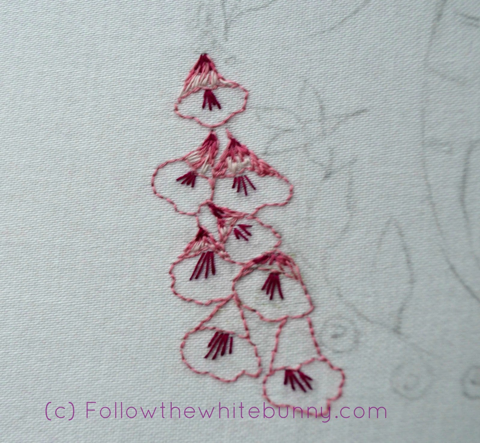 Follow the White Bunny: Foxglove in stitches and an embroidery workshop