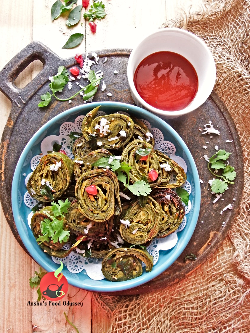 Arbi ke Patrode Recipe | Patra Recipe | Alu Vadi Recipe | Colocasia ...