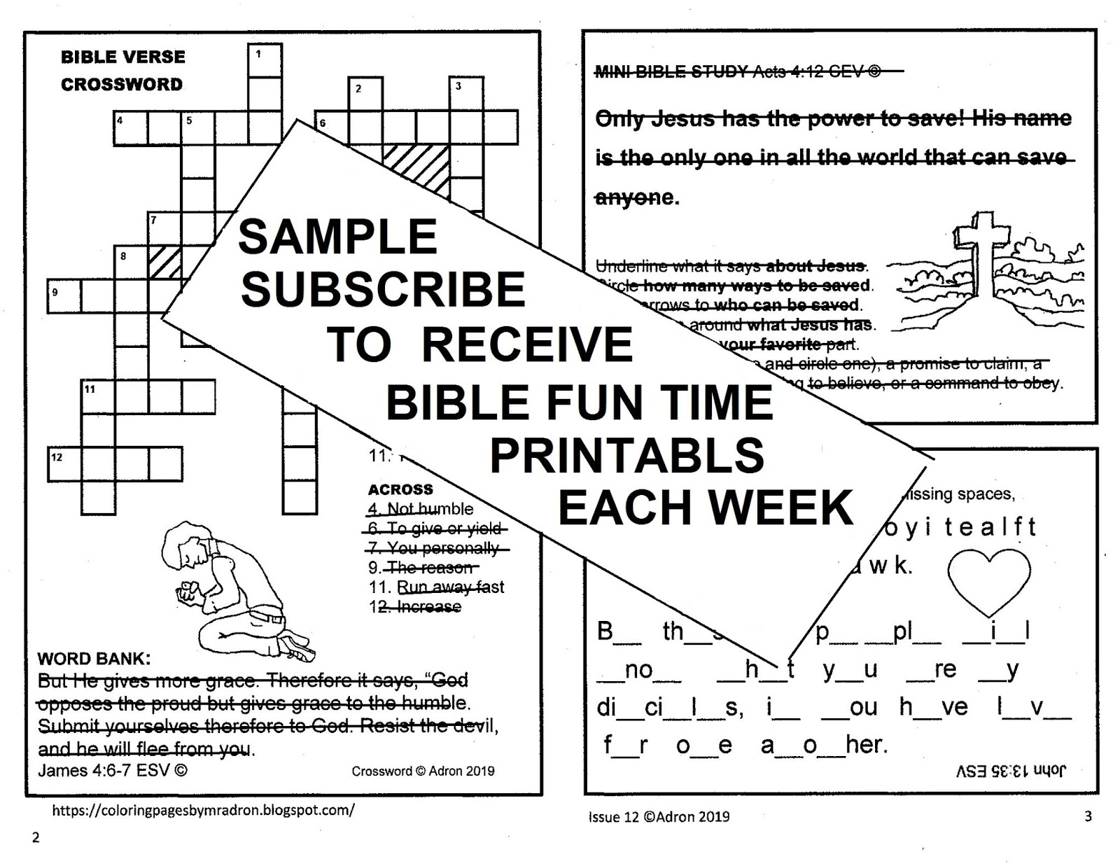 Coloring Pages for Kids by Mr. Adron: Issue 12 of Bible Fun Time ...