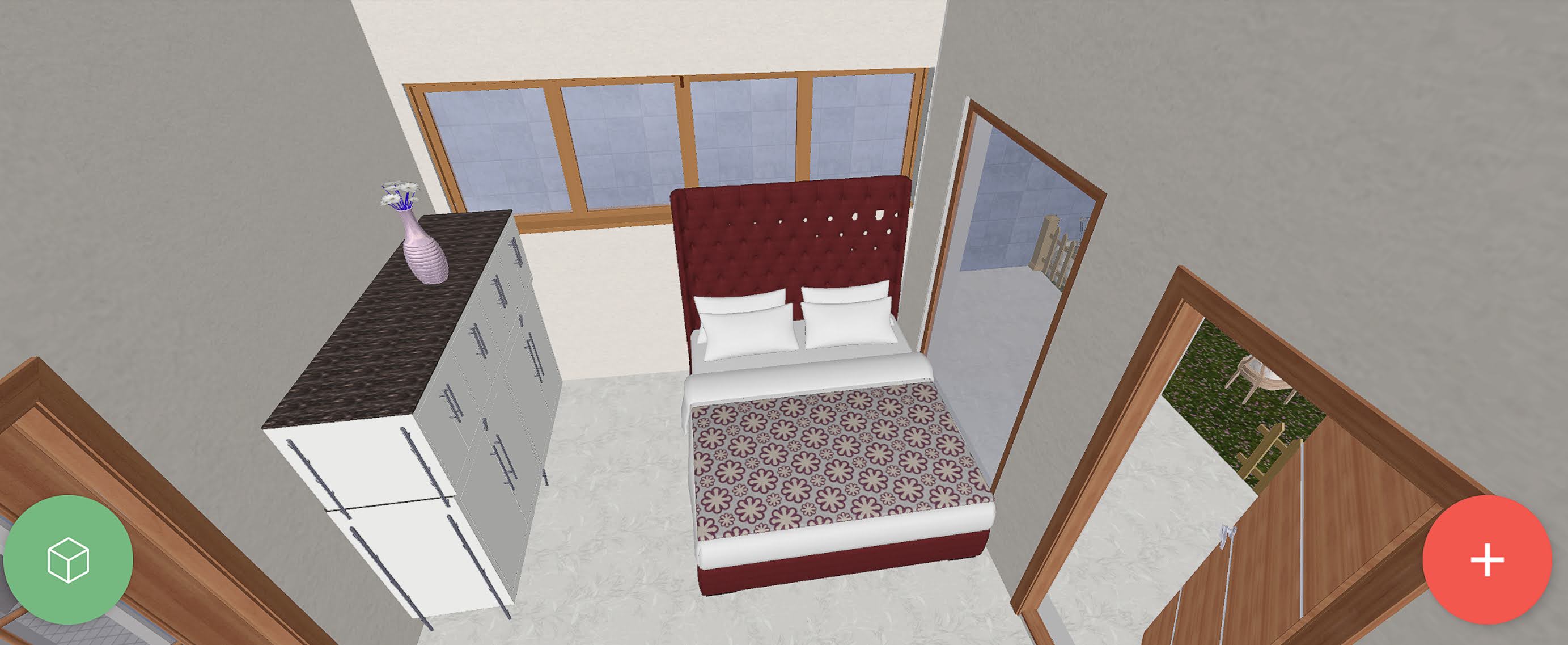 What is the synopsis of color scheme in wall and furniture?